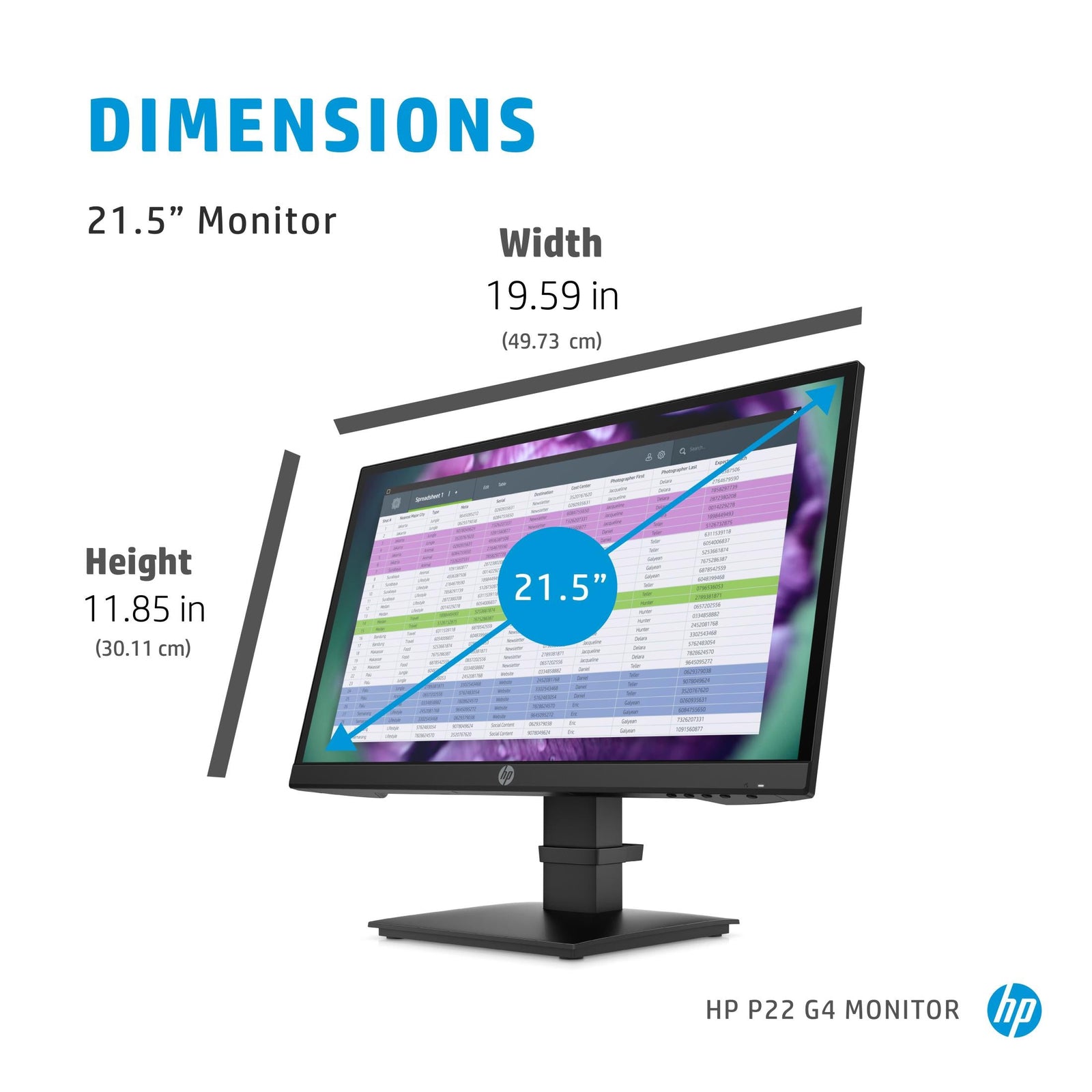 HP P22 G4 21.5' Full HD 5ms Monitor 1A7E4AA – HP Online