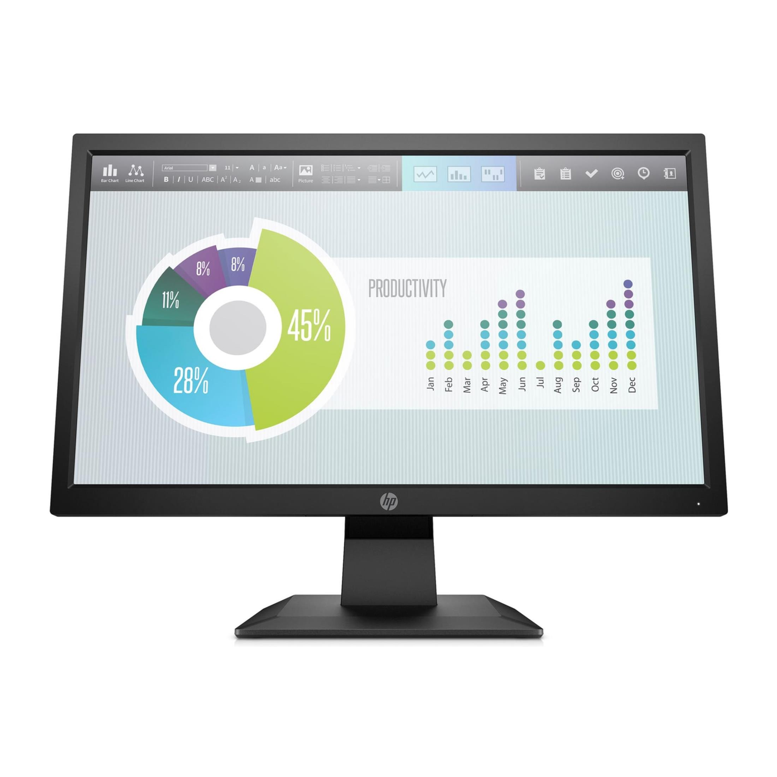 HP P204v 19.5' HD+ 5ms Monitor 5RD66AA – HP Online