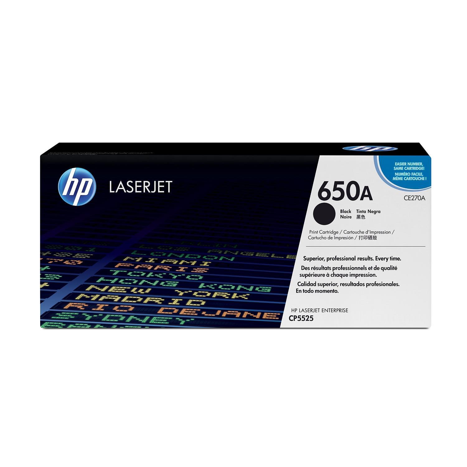 HP 650A Original LaserJet Toner Cartridge - Black CE270A – HP Online